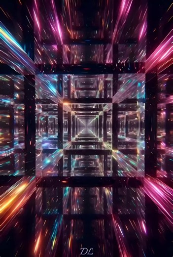 Imagine jumping inside a hypercube, if you could see and feel the energy 🤯✨ #cube #imagine #visual #3D #energy