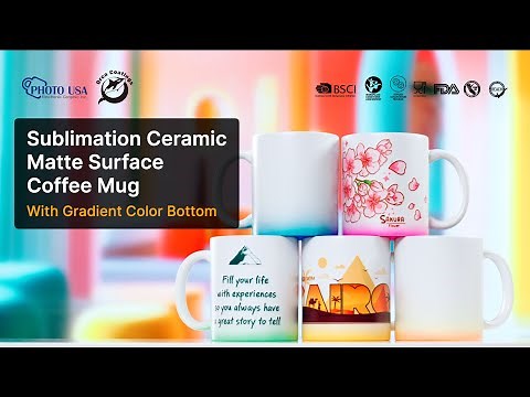 Global supply of Orca Coatings Sublimation Matte Ceramic Coffee Mug with Gradient Color Bottom
