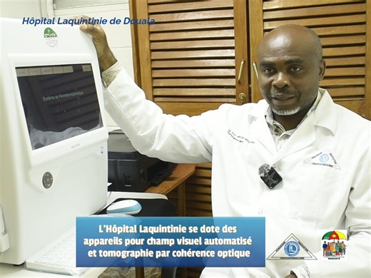 110 reactions · 11 shares | ️ OPHTALMOLOGIE - L'Hôpital Laquintinie se dote de nouveaux appareils pour Champ visuel automatisé et Tomographie par cohérence optique. Suivre les éclairages du Dr Mbassi Ndocko Kuntz, Ophtalmologue, et Chef de Service d'Ophtalmologie de l'Hôpital Laquintinie #LaquintinieAvecVous | Hôpital Laquintinie de Douala | Facebook