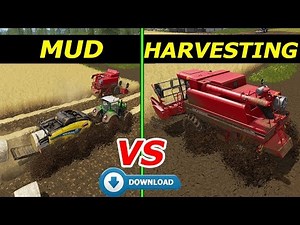 Farming Simulator 17: MUD vs HARVESTING | MUDDY GOLDCREST VALLEY MAP !!! + Link