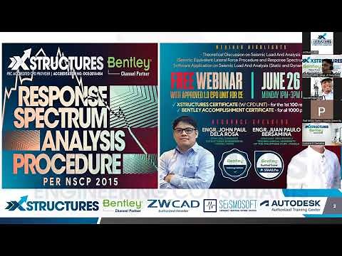 XSTRUCTURES - RESPONSE SPECTRUM ANALYSIS PROCEDURE PER NSCP 2015 WEBINAR