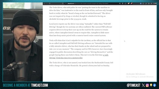 Tesla Driver KILLS Motorcyclist Driving ON Auto Pilot While Using Phone, Teslas STILL NEED DRIVERS | Tim Pool
