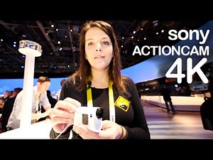 Sony ActionCam 4K preview at CES in Spanish