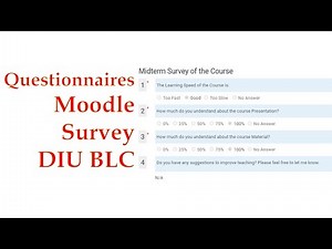 How to create Questionnaires in Moodle for Survey | BLC