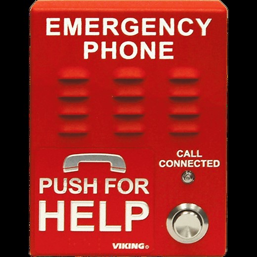 E-1600A-EWP - Red Emergency Phone w EWP | Viking Electronics, Inc.