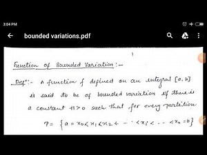 Function of bounded variation (For M.Sc.2SEM Mathematics)