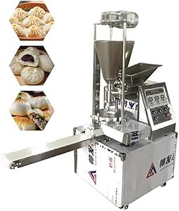 Koalalko Commercial Automatic Steamed Stuffed Bun Machine with 5 molds,Baozi Making Machine,Meat Momo Maker-110V,Bun 0.88oz-5.29oz(25g-150g),Capacity:500 to 3000Pcs/Hour