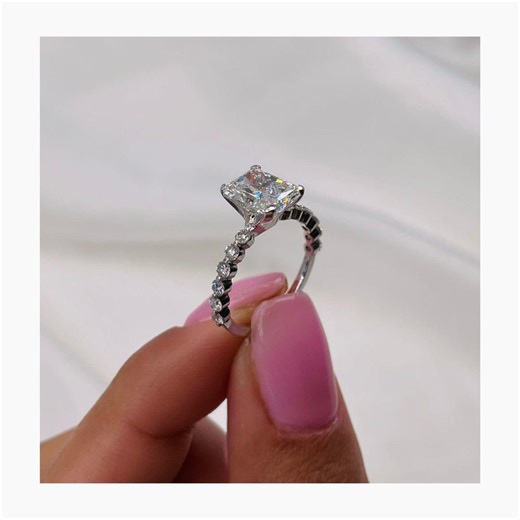 Radiant Cut Diamond Promise Ring, 2.36 Ct Lab Grown Diamond Engagement Ring, 14k White Gold Prong Set Ring, IGI Certified E/VVS2 - Etsy