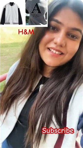 Rocking this super cool baseball jacket from H&M under 3k! 😍 #style #jacket #hm #viral #trending