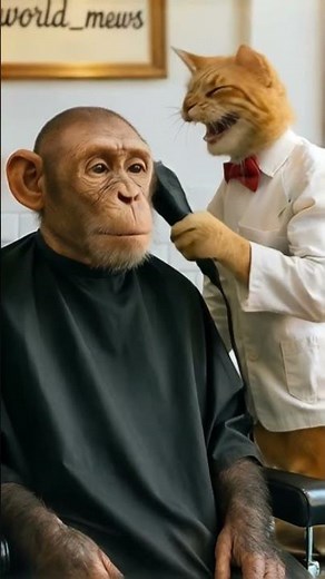 Funniest Monkey Haircut Ever! 😂🐒 Bald Style Transformation