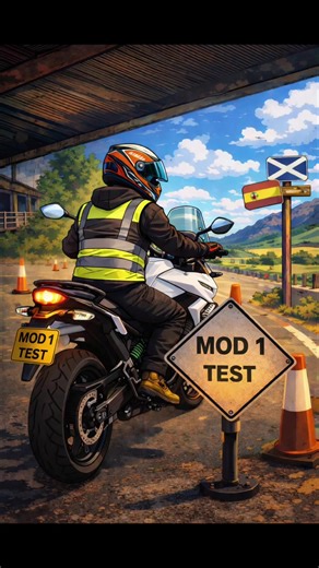 MOD 1 TEST DAY 🧠🏍️ Started this road years ago. Stepped away when life hit hard. Came back stronger, clearer, and more focused than ever. Today isn’t about luck. It’s about graft, mindset, and showing up. One test. One step closer. Cones ➝ Coast is loading. 👊 #Mod1Test #FromConesToCoast #ScottishBiker #RoadToSpain #whyweriden