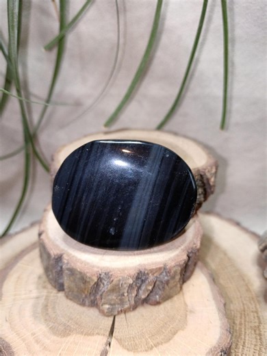 Platinum Obsidian Pebble - Etsy