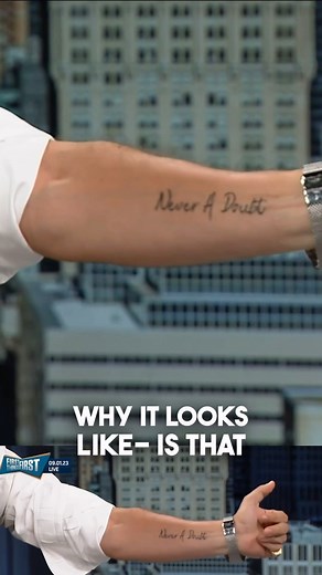 Yes, it’s real. @getnickwright got a tattoo in honor of the Chiefs going 20-0 this season! 👀 “NEVER A DOUBT” | First Things First on FS1
