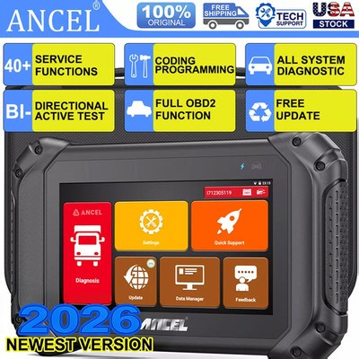 ANCEL V5 Heavy Duty Truck OBD Scanner Bidirectional Diesel Diagnostic ECU Coding | eBay