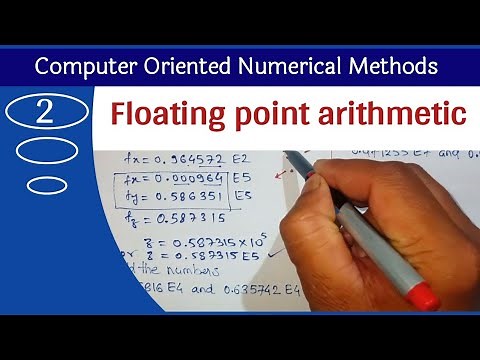 Floating point arithmetic | computer oriented numerical methods