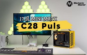 Mechanic Master Cool Cube Series C28 Matx/Itx Case/Alumium/Steel/Water-Cooling/Temered Glass Small Form Factor Computer Case (Moonlight Silver)