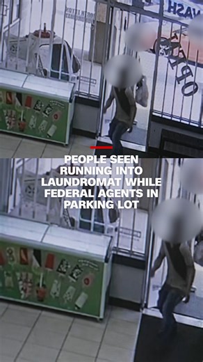 Surveillance video from a Charlotte, North Carolina laundromat shows people running in through the front door as CBP agents were in the parking lot. The Department of Homeland Security has begun a targeted blitz in the Charlotte area after conducting similar operations in Los Angeles and Chicago. | CNN