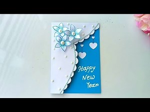 Beautiful Handmade Happy New Year 2020 Card Idea / DIY Greeting Cards for New Year.
