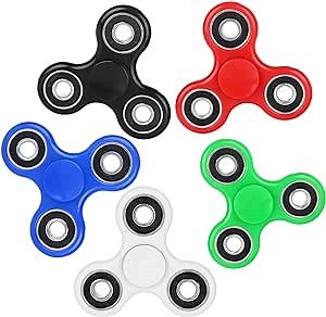 SCIONE Fidget Spinners 5 Pack - Fidget Toys Sensory Stress Relief Toys for Adults & Kids, Anxiety Reducing Fidget Spinners, Goodie Bag Stuffers for Students, Stress Relief Toys for Calming Down