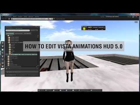 How to edit VISTA ANIMATIONS HUD AO 5.0 - (Second life)