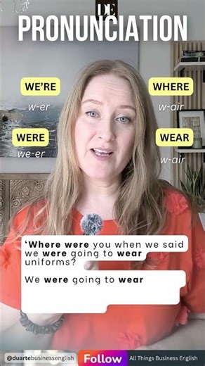 Where vs Wear vs We’re vs Were Pronunciation