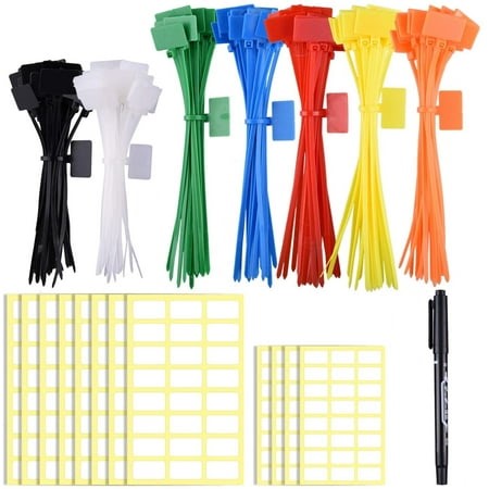 Nylon Cable Ties, Angled Tail Quicker Insertion For Effortless Cord Management, Features 100 Pieces Labels, 288 Write-on Tags And 3 Markers, Suitable For Home Office Workshop - Walmart.ca