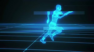 Running Human Figure Digital Rendering