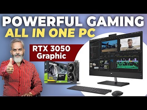 Best Gaming All in One PC | HP Pavilion AIO PC, 13th Gen, 32 inch QHD Display with RTX 3050 Graphic