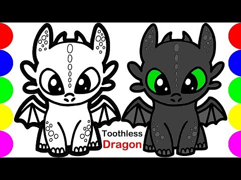 How to Draw Toothless Dragon | Easy Cartoon Drawing Pictures for Kids | Jolly Toy Art