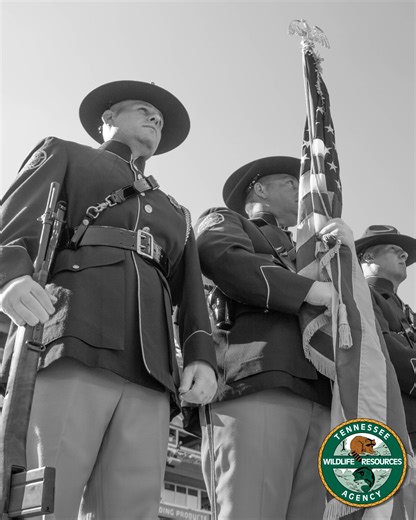 The TWRA Honor Guard proudly represents our agency by presenting our nation’s colors at events across Tennessee. From memorial services to community events, these officers honor fallen wardens, support families, and reflect the pride, respect, and service of the TWRA. | Tennessee Wildlife Resources Agency