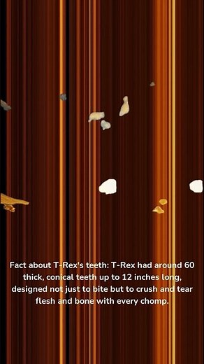 T-Rex's teeth Giant dinosaur fangs built for power and bone-crushing#DinosaurFangs #PrehistoricBite