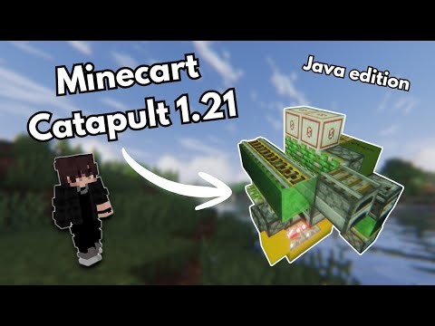 Minecraft Minecart Launcher 1.21+ | Easy Catapult Build (Redstone)