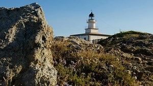 View Cap De Creus Lighthouse Beacon: video stock (100% royalty free) 1055823263 | Shutterstock