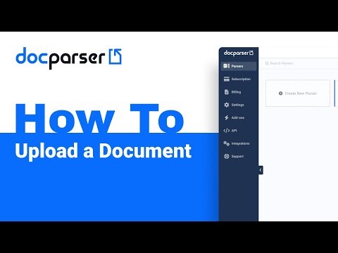 Docparser Academy: How to Upload a Document
