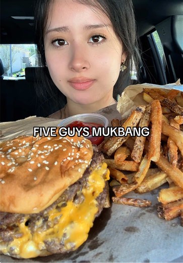 give me a hairband and some privacy… @Five Guys #fiveguys #mukbang #eating #fypシ #viral