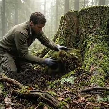 Building a Hidden House Under a Tree (Full Process)