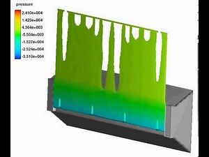 Slot Coating Simulation - Non-Newtonian Fluid