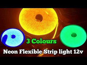 Neon Flexible Strip light 12v Unboxing Test | Electronics Verma