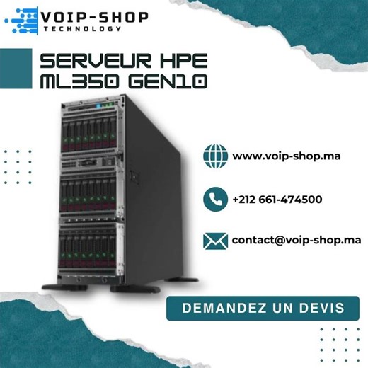 HPE ProLiant ML350 Gen10 – Serveur Tour Professionnel pour PME