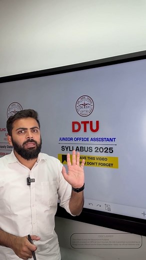 📌 DELHI TECHNOLOGICAL UNIVERSITY (DTU) EXAM SYLLABUS 2025🔥🔥📝💯💯 ➡️ Apply Date: 10/11/2025 ➡️ End Date: 30/11/2025 ➡️ Eligibility: Any Graduate ➡️ Age Limit: 18 - 32 Years ➡️ POST NAME: Junior Office Assistant ➡️ Apply Link: https://cdn.digialm.com/EForms/configuredHtml/1258/96514/Index.html ➡️ To Enroll In ALL EXAMS MAHAPACK Visit The Link👇👇 https://www.wellacademy.in/study/g46c ➡️ Follow Our Page For More Such Educational Content 💯💯📚✔️ . . . 📢 Stay informed—join our community of lear