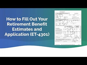 Intro and Section 1 of How to Fill Out Your Retirement Benefits and Estimate Application (ET 4301)
