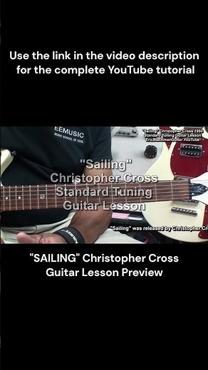SAILING Christopher Cross IN STANDARD TUNING - LESSON‪@EricBlackmonGuitar‬