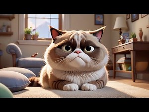 Grumpy Cat’s Nap Time | Funny Cat Song for Kids | Silly Sleepy Rhyme with Cats and Yawns