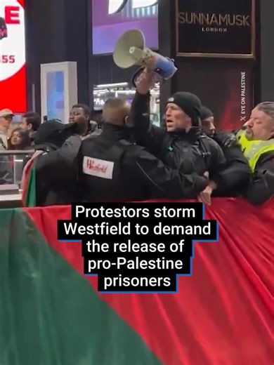 Protest at Westfield Stratford Supporting Palestinian Rights