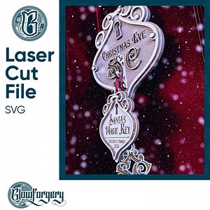 Santa's Magic Key Door Hanger / Digital Laser Cut SVG File / Glowforge / Home Decor / Vector - Etsy