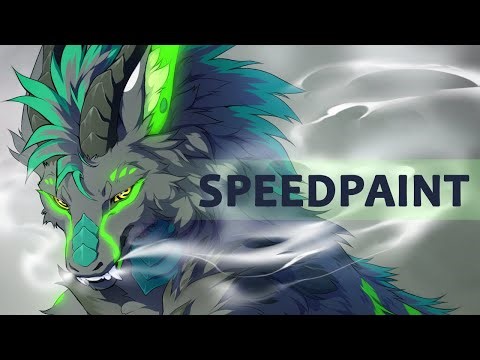 [ Timelapse 98 ] – Kiba – wolf speedpaint
