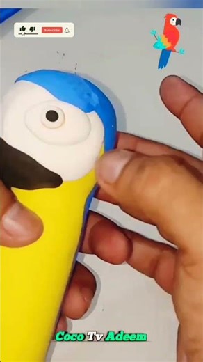 clay parrot / clay macaw / how to make a bird tutorial