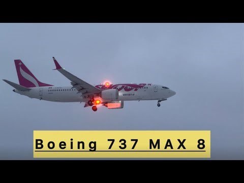 WestJet Boeing 737 MAX 8 Landing at Toronto Pearson Airport