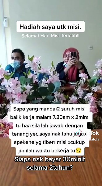 Hadiah Saya untuk Misi: Waktu Bekerja Shift Jururawat