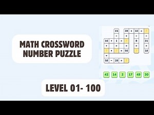 Math Crossword Game - Level 1-100 - Solutions [Expert]